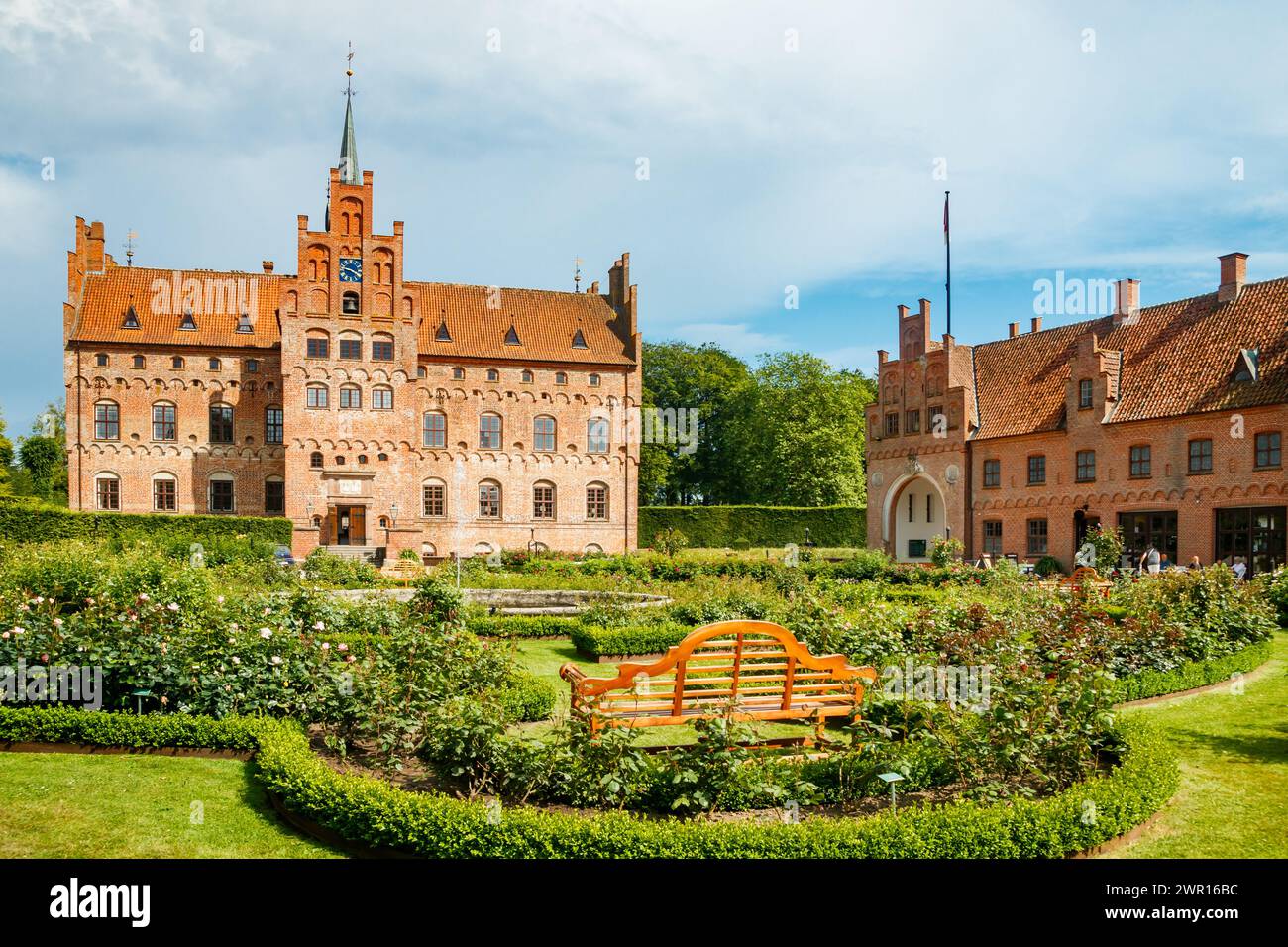 Egeskov castle on Funen island in Denmark Stock Photo - Alamy