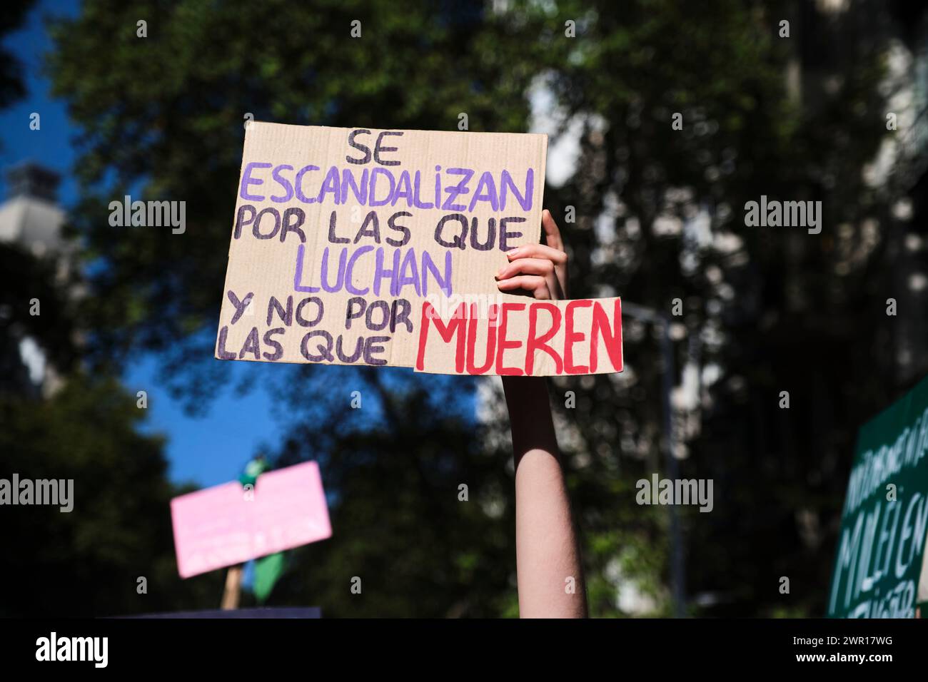 Buenos Aires, Argentina; March 8, 2024: International feminist strike ...