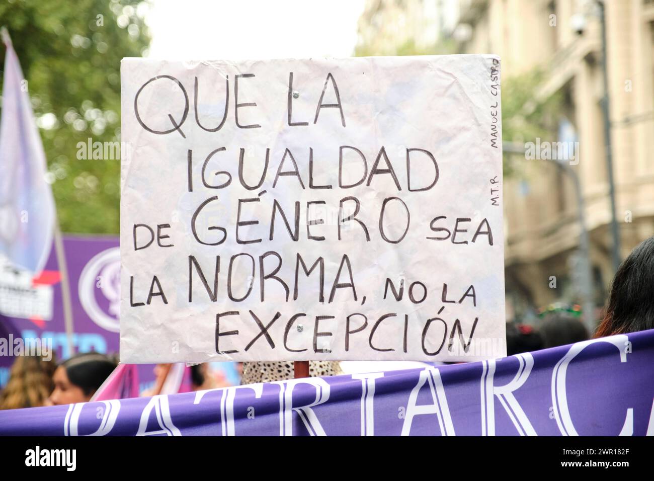 Buenos Aires, Argentina; March 8, 2024: International feminist strike ...