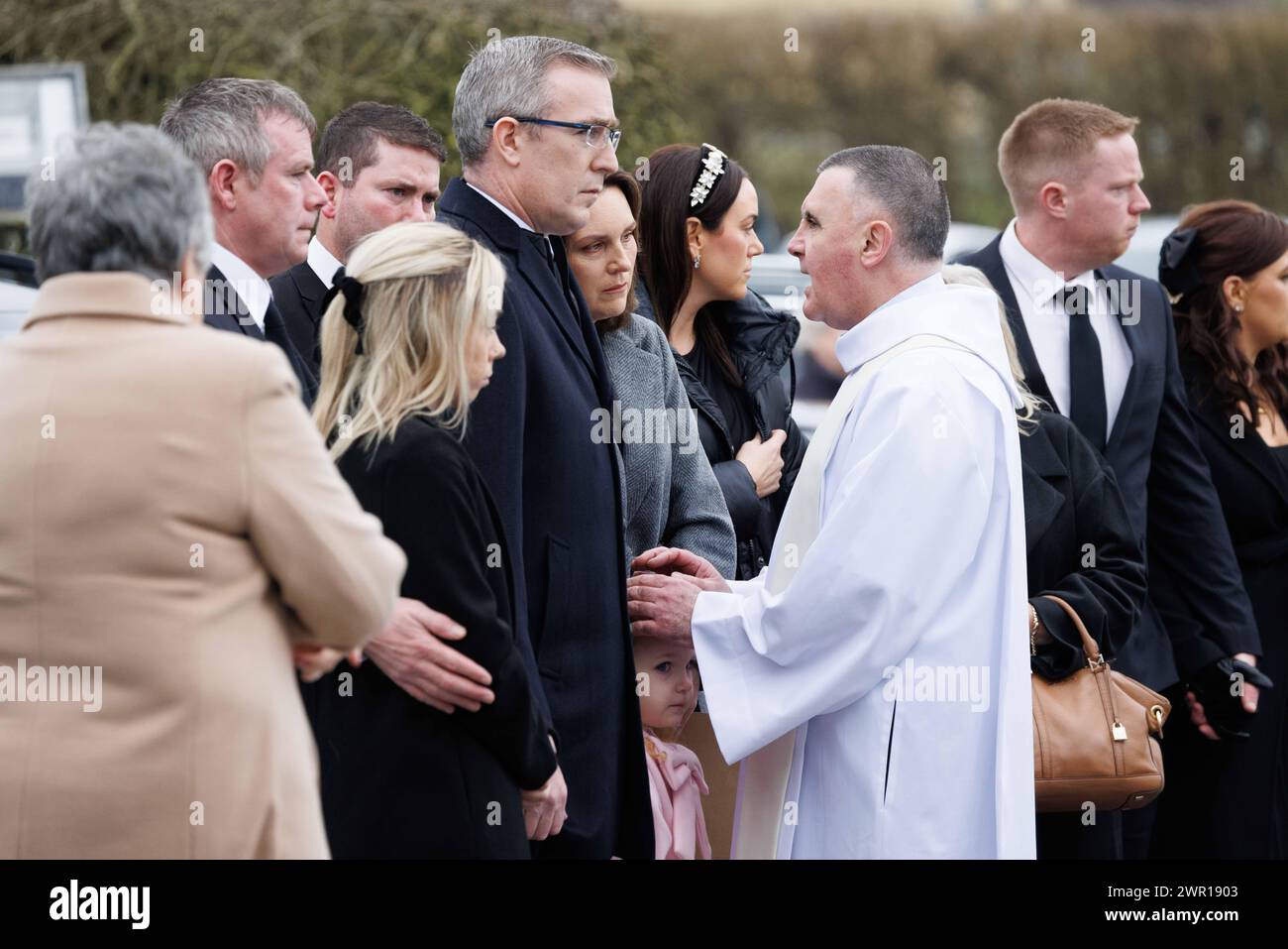 Friends and family attending the funeral of 12-year-old Saoirse Ruane ...