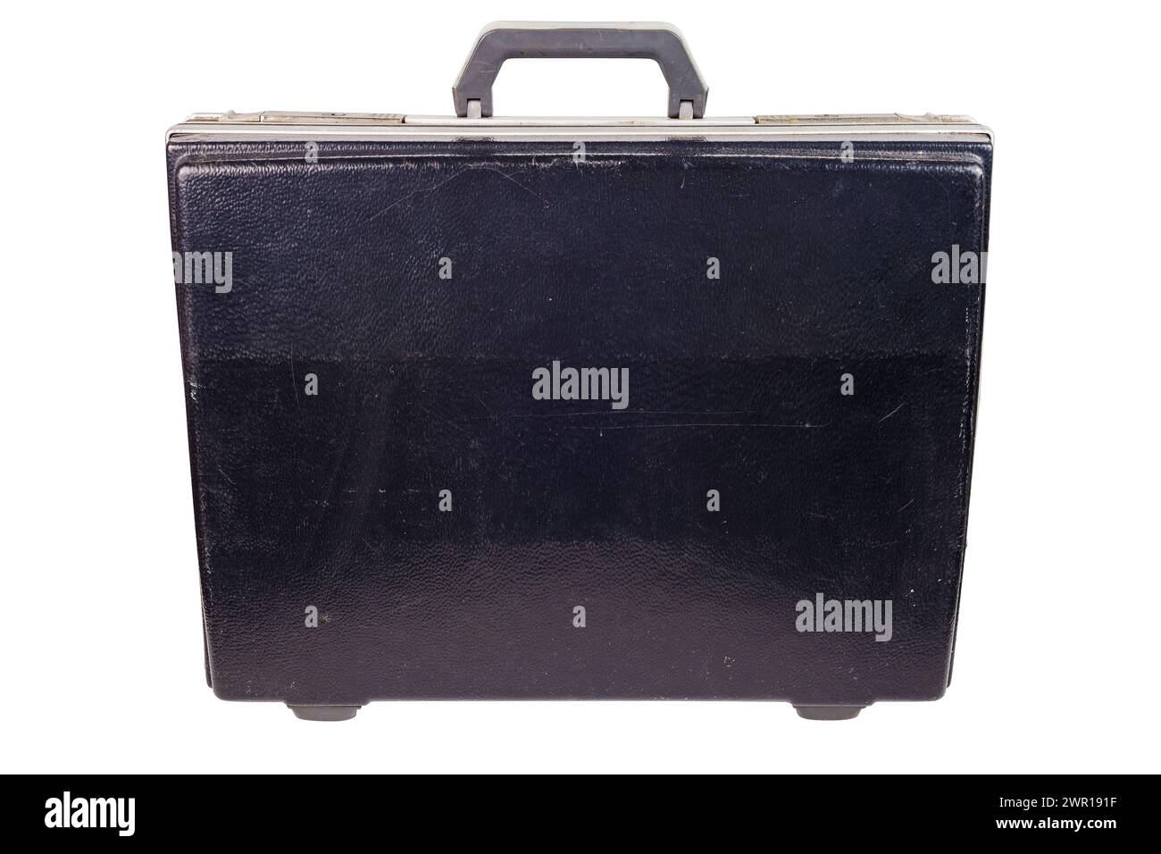 old plastic soviet attache case from 1970s isolated on white background ...
