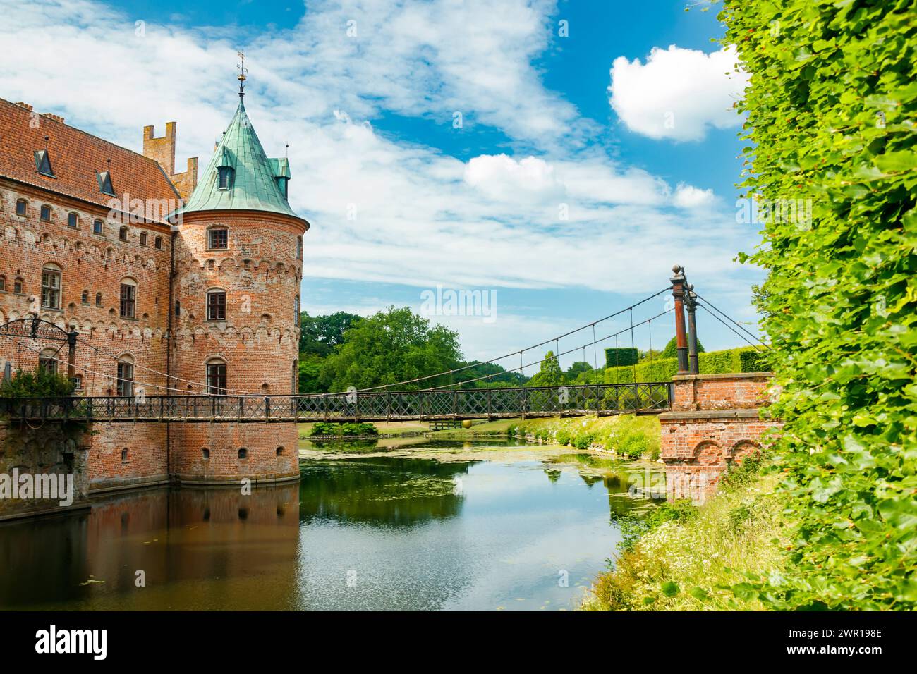 Egeskov castle on Funen island in Denmark Stock Photo - Alamy