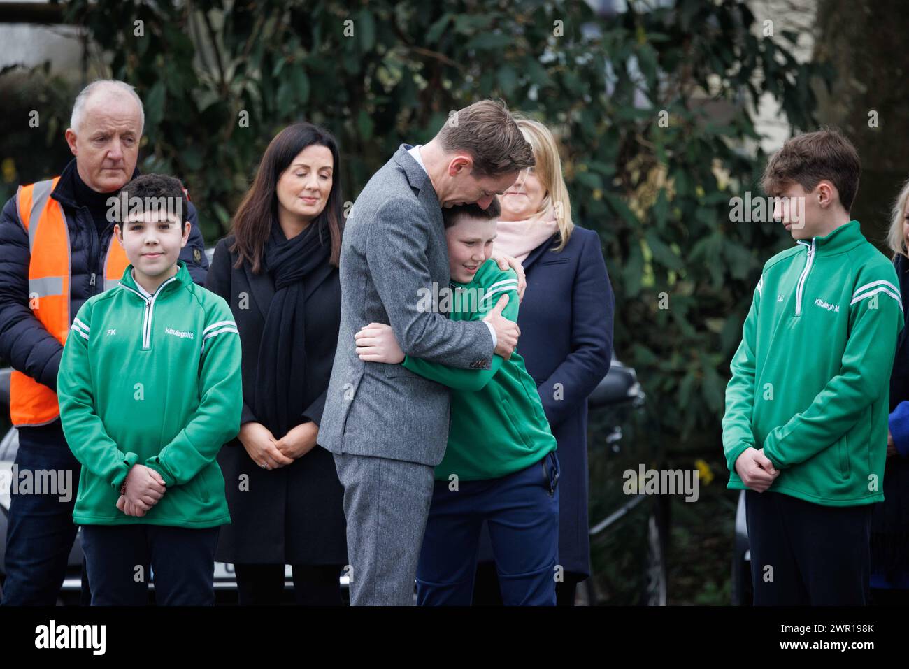 Ryan Tubridy comforting classmates of 12-year-old Saoirse Ruane during ...