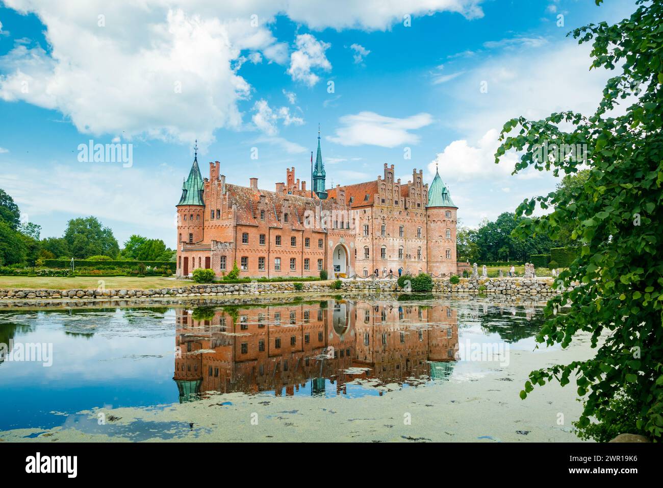 Egeskov castle on Funen island in Denmark Stock Photo - Alamy
