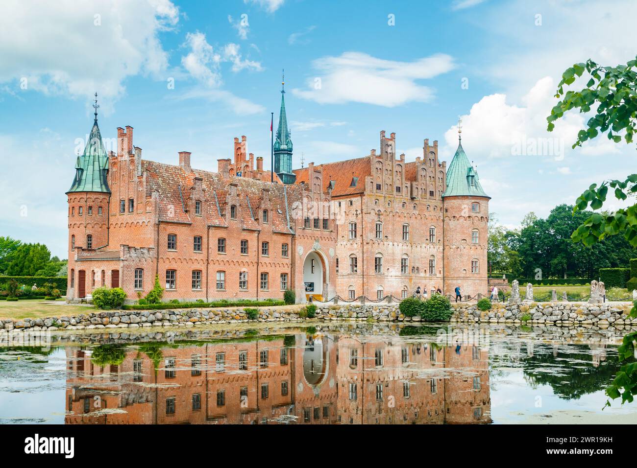 Egeskov castle on Funen island in Denmark Stock Photo - Alamy