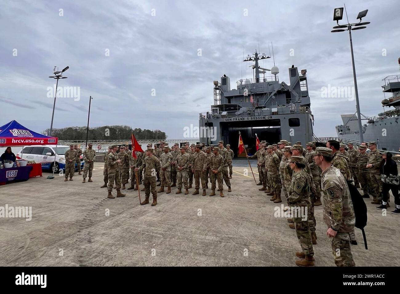 U.S. Army Vessel (USAV) General Frank S. Besson (LSV-1) from the 7th ...