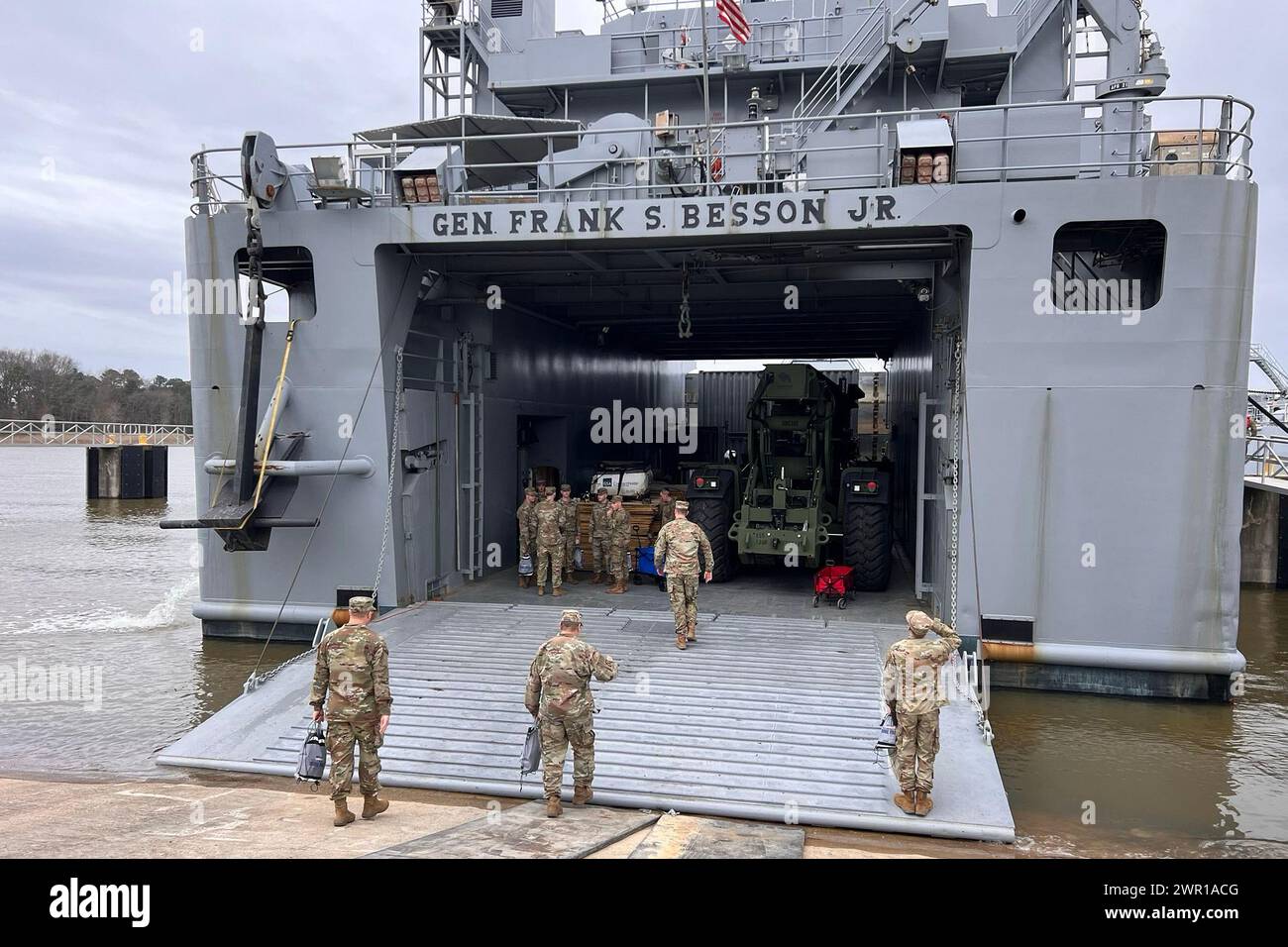U.S. Army Vessel (USAV) General Frank S. Besson (LSV-1) from the 7th ...