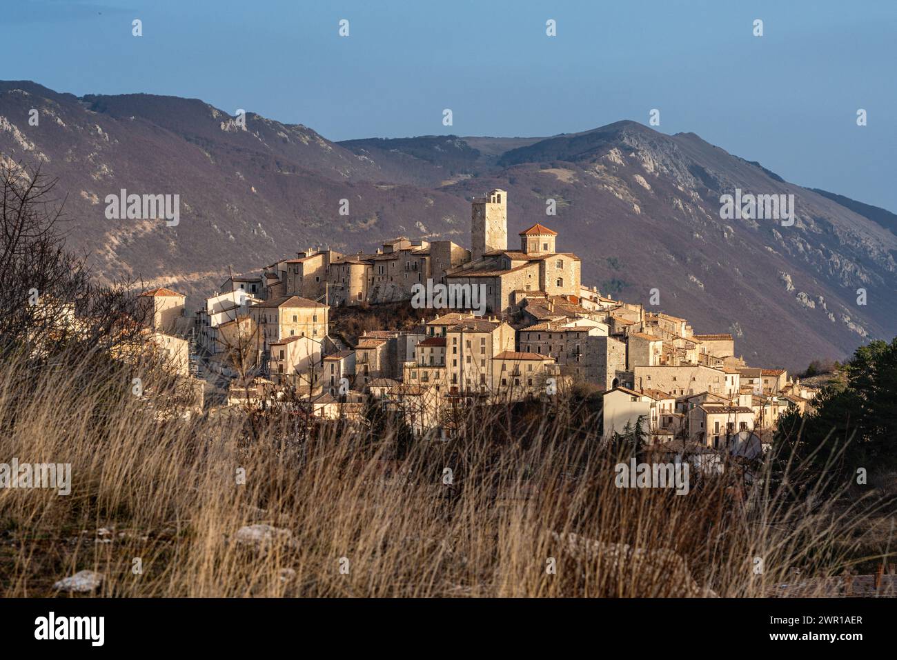 The beautiful village of Castel del Monte, Gran Sasso e Monti della ...