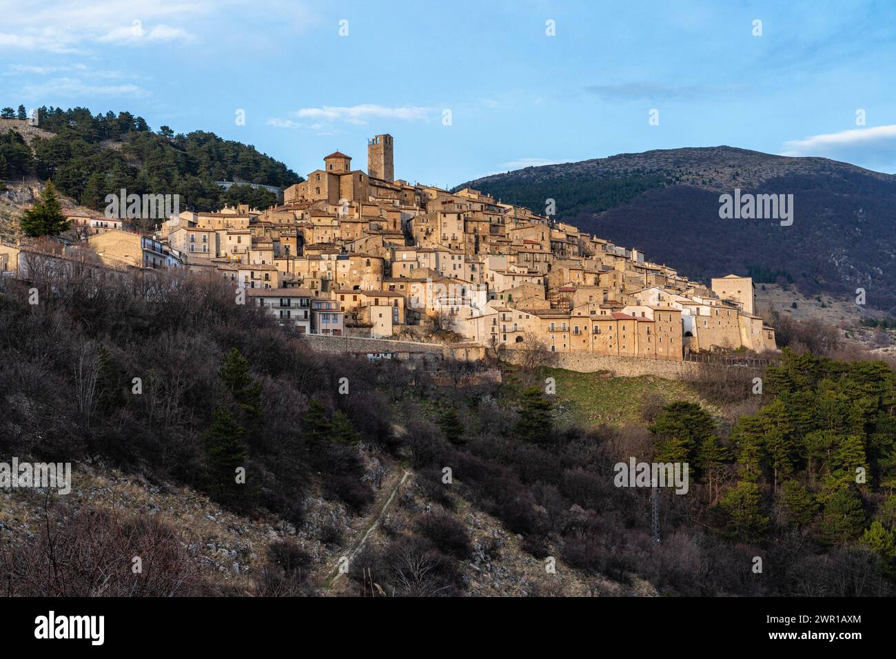 The beautiful village of Castel del Monte, Gran Sasso e Monti della ...