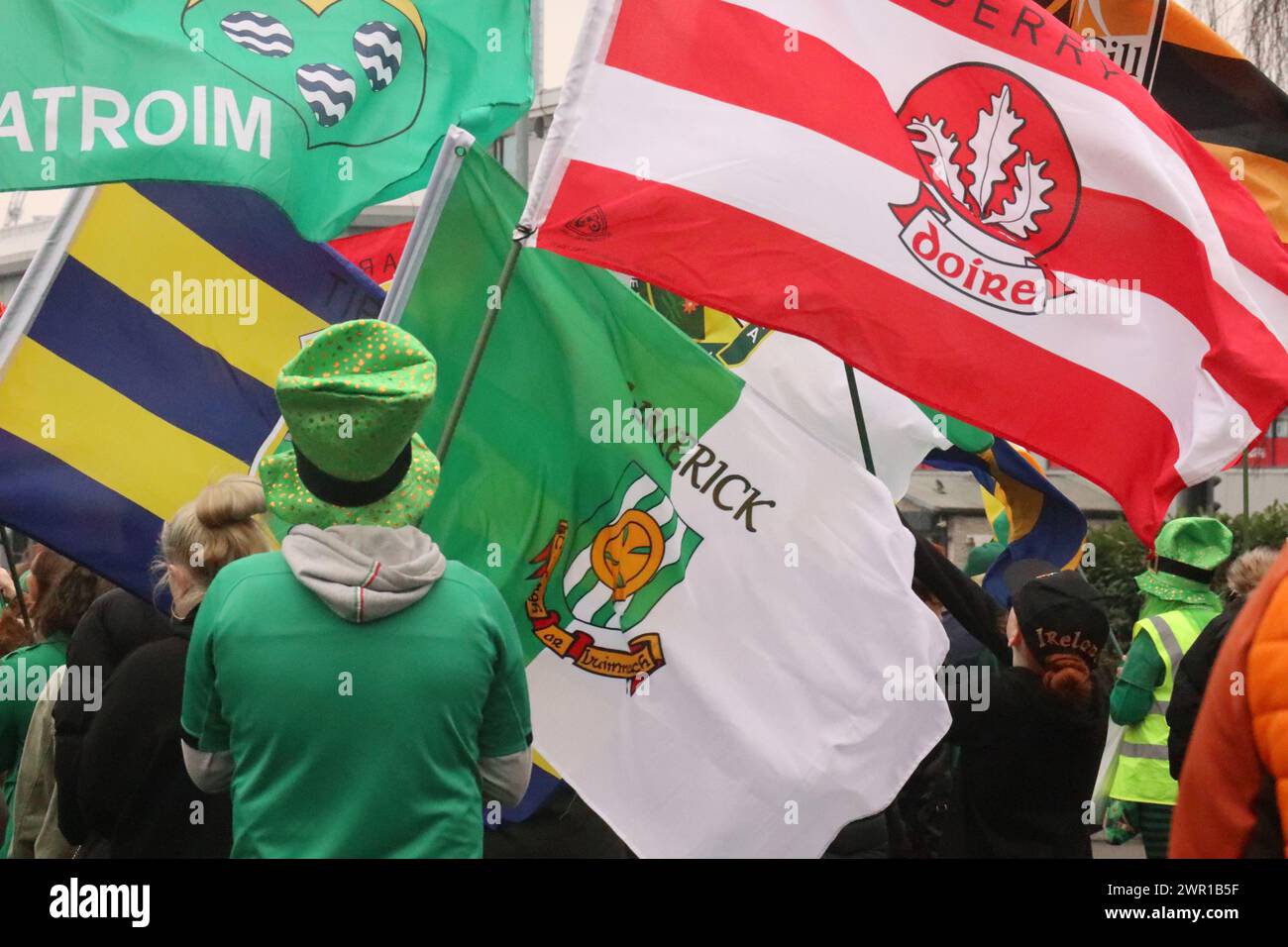 Manchester England UK 10th March 2024 Walkers taking part in the annual ...