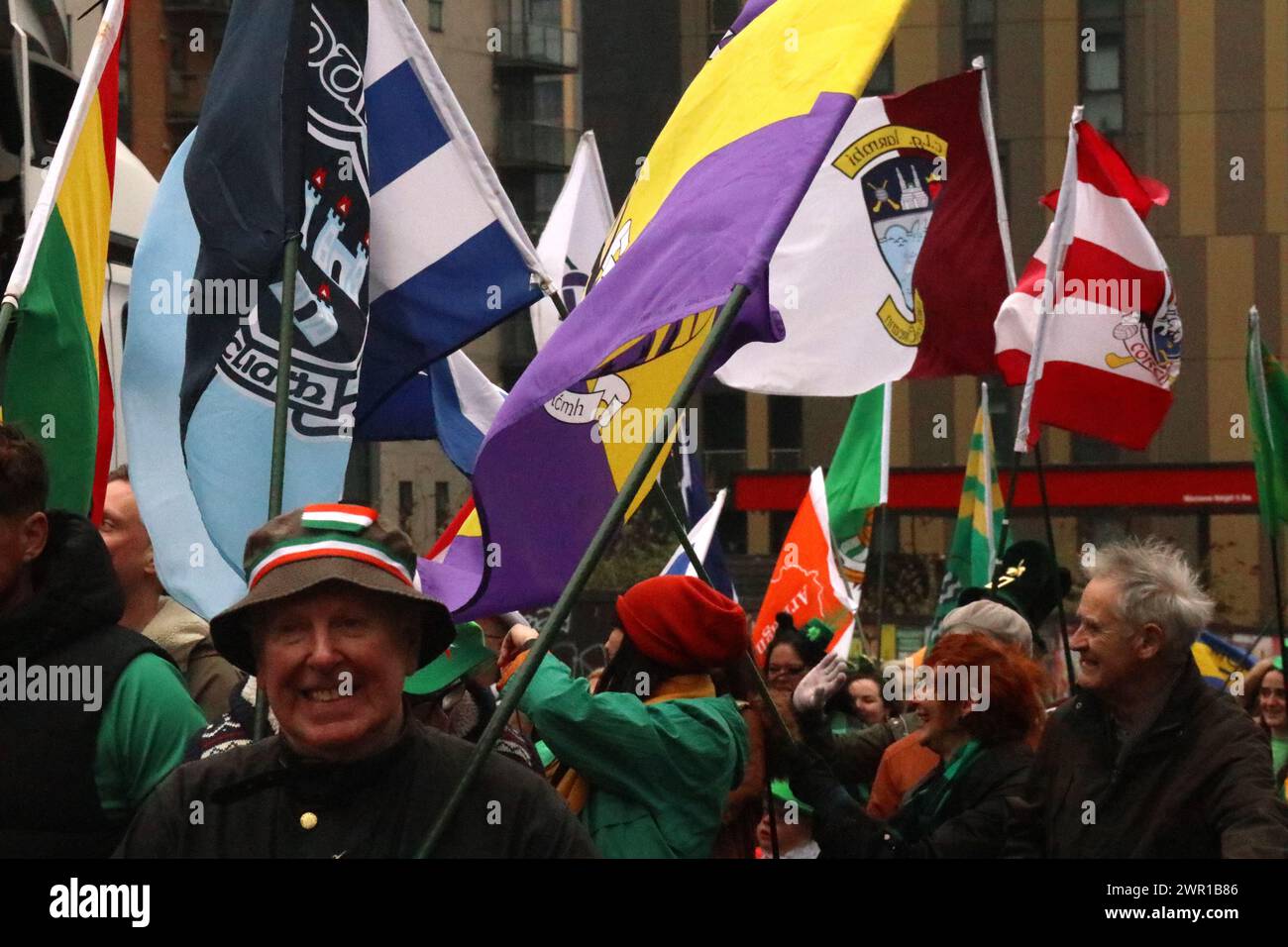 Manchester England UK 10th March 2024 Walkers taking part in the annual ...