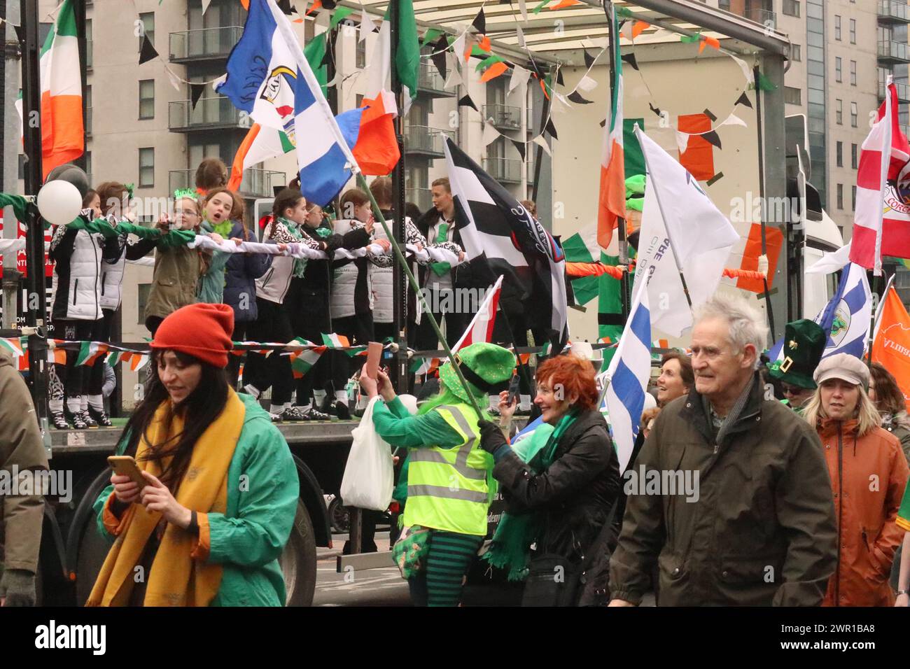 Manchester England UK 10th March 2024 Walkers taking part in the annual ...