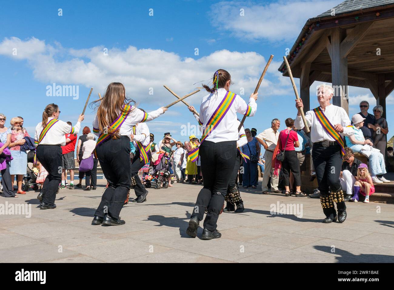 New Esperance, Lady Morris dancers at Whitby Folk Week Stock Photo - Alamy