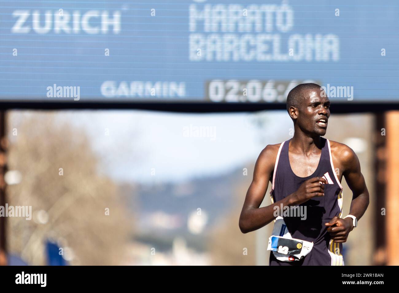 Collins Kipkurui Kipkorir during the Zurich Marato Barcelona 2024 on ...