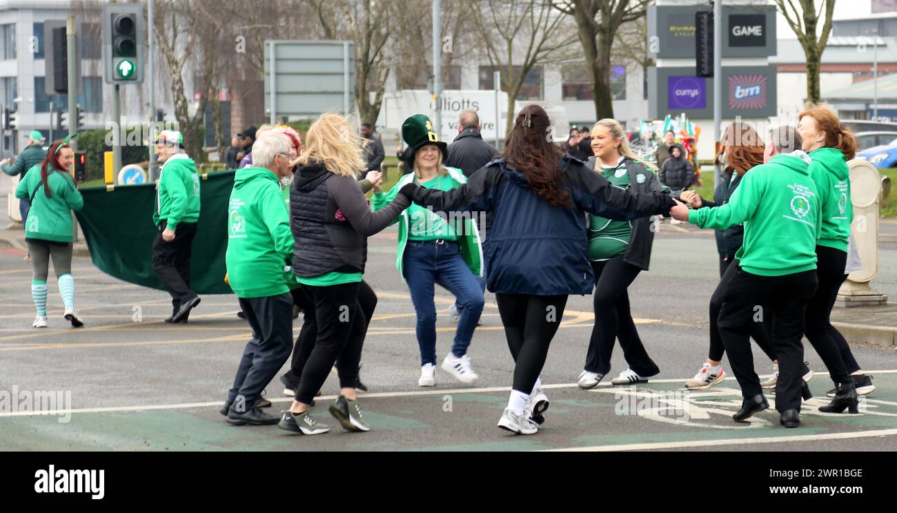 Manchester England UK 10th March 2024 Walkers taking part in the annual ...