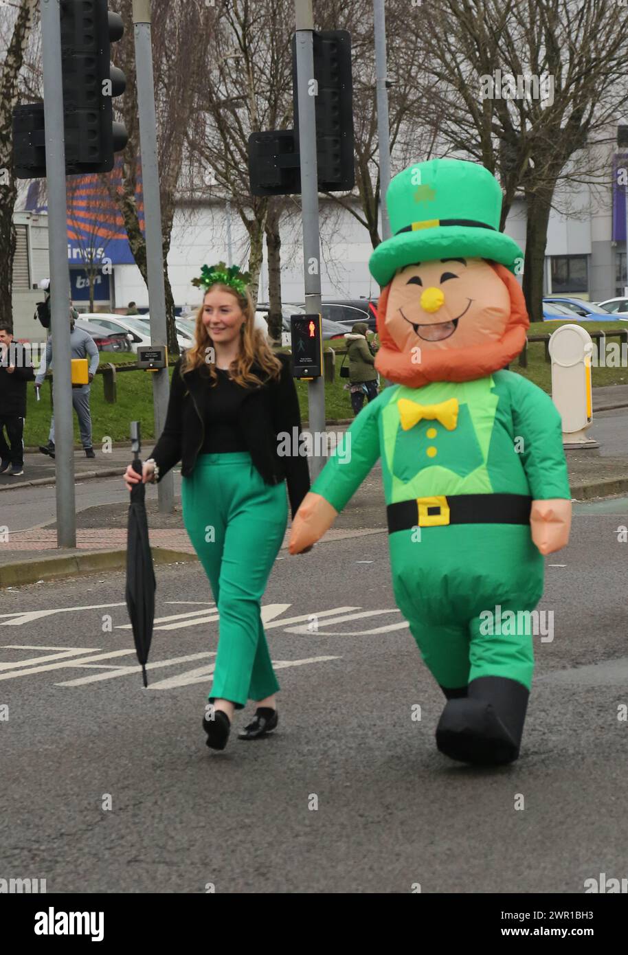 Manchester England UK 10th March 2024 Walkers taking part in the annual ...