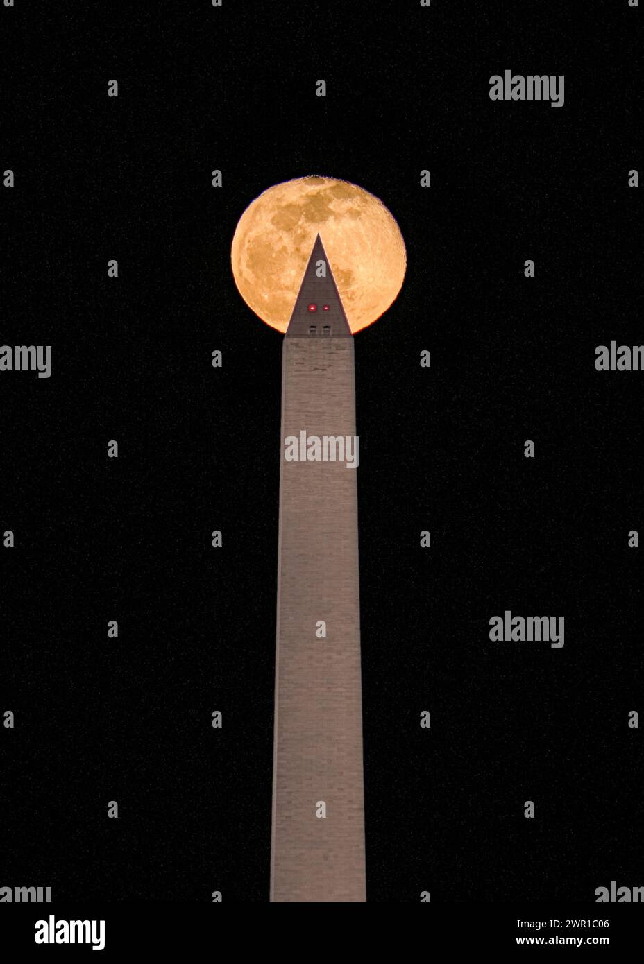 Washington monument moon hi-res stock photography and images - Alamy
