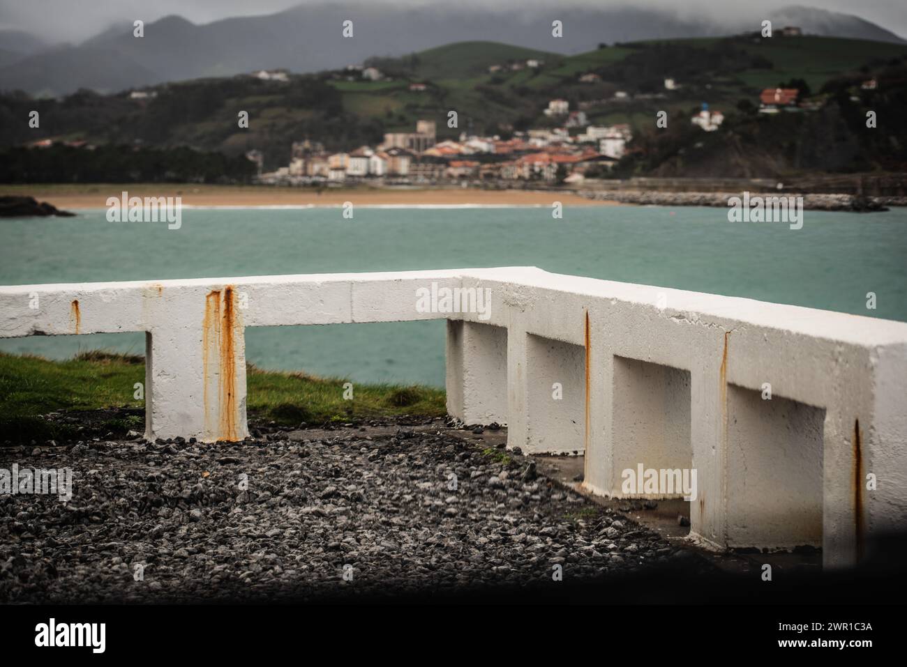 Coastal road from Getaria to Zumaia, Pais Vasco, Spain Stock Photo - Alamy