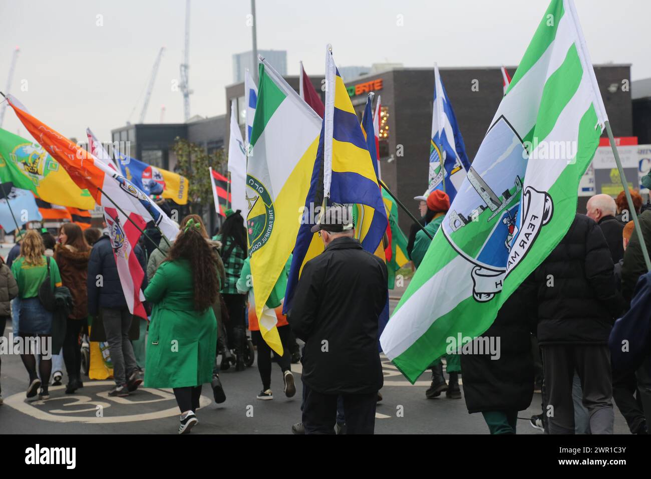 Manchester England UK 10th March 2024 Walkers taking part in the annual ...