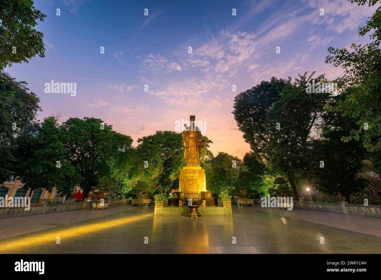 Ly Thai To statue in park near Sword lake in Hanoi, Vietnam. Ly Thai To ...
