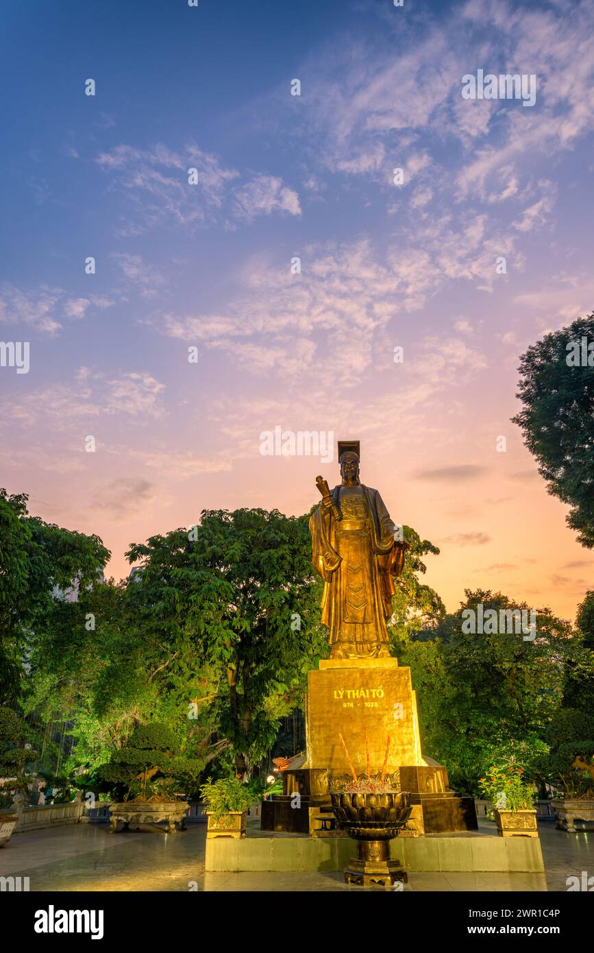 Ly Thai To statue in park near Sword lake in Hanoi, Vietnam. Ly Thai To ...