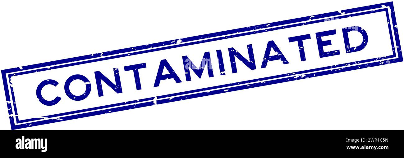 Grunge blue contaminated word square rubber stamp in white background Stock Vector Image & Art ...