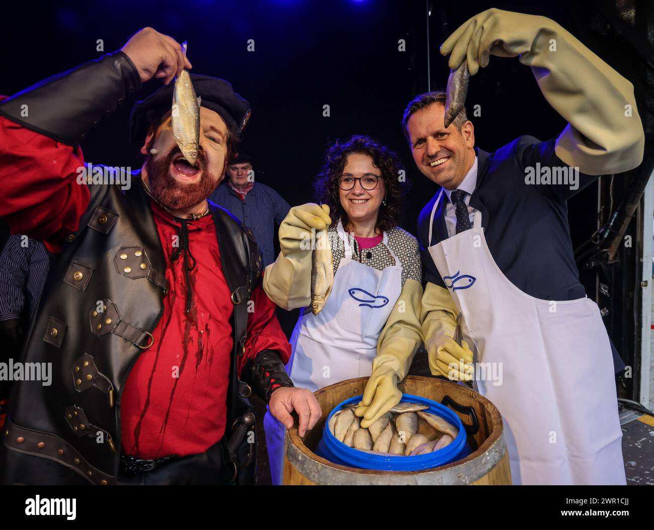 10 March 2024, Lower Saxony, Verden: Actor Bernd Maas (l) as Klaus ...
