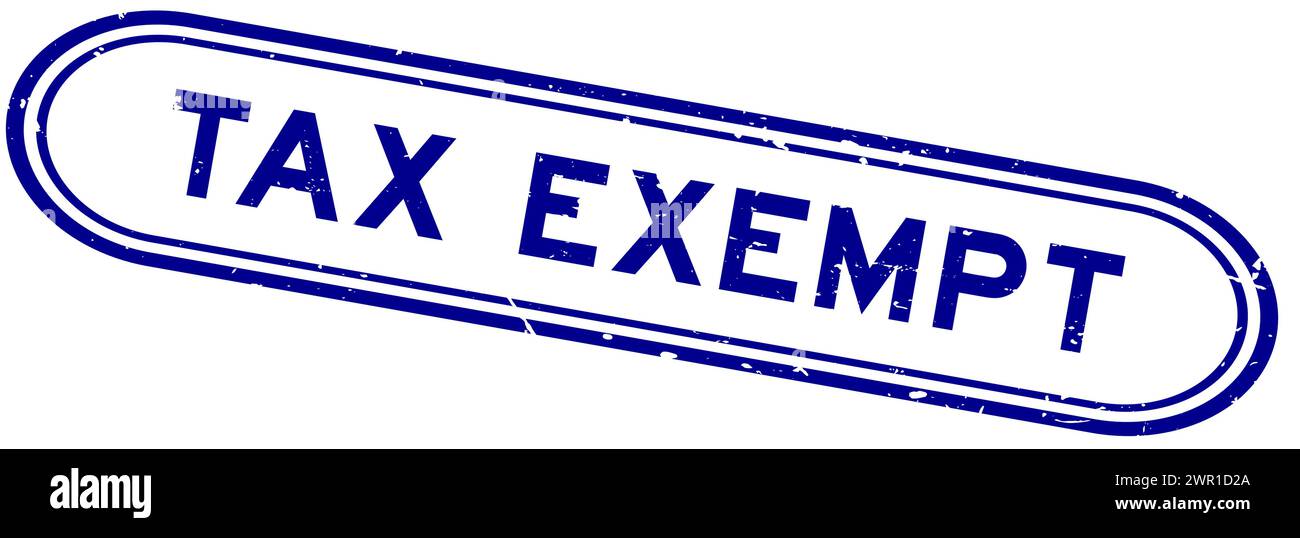 Grunge black tax exempt word rubber seal stamp on white background ...