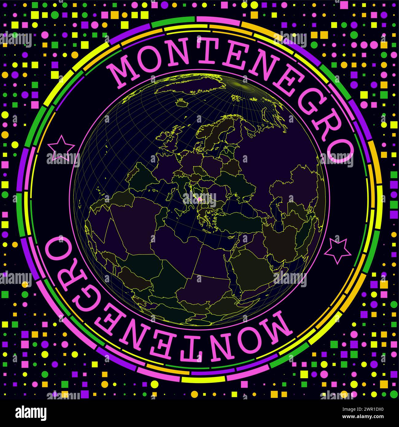 Montenegro digital map hi-res stock photography and images - Alamy
