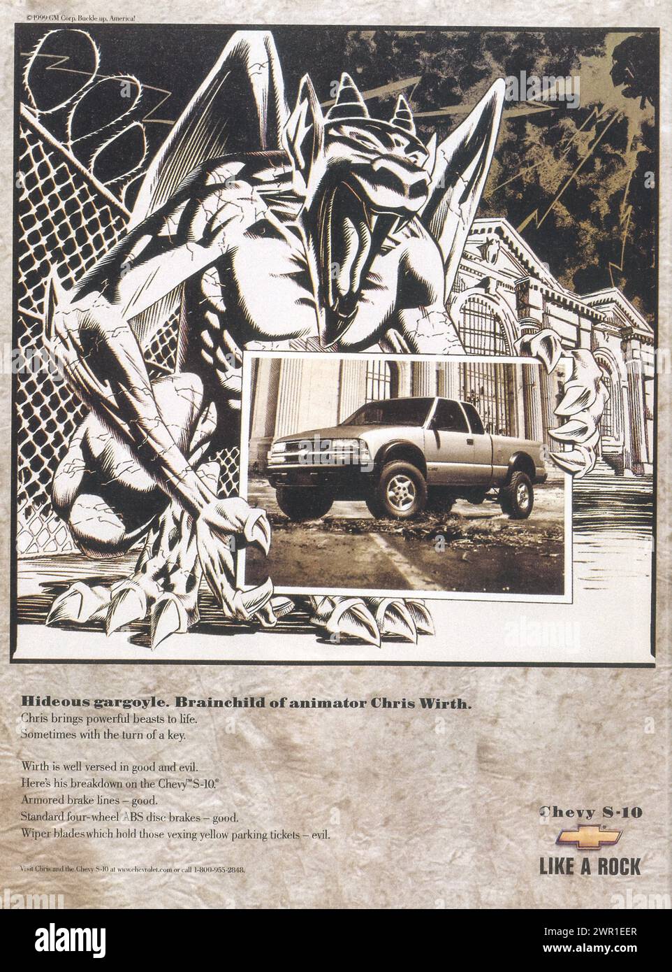 1999 Chevrolet Chevy S-10 Truck Print Ad. Gorgoyle animation by Chris ...