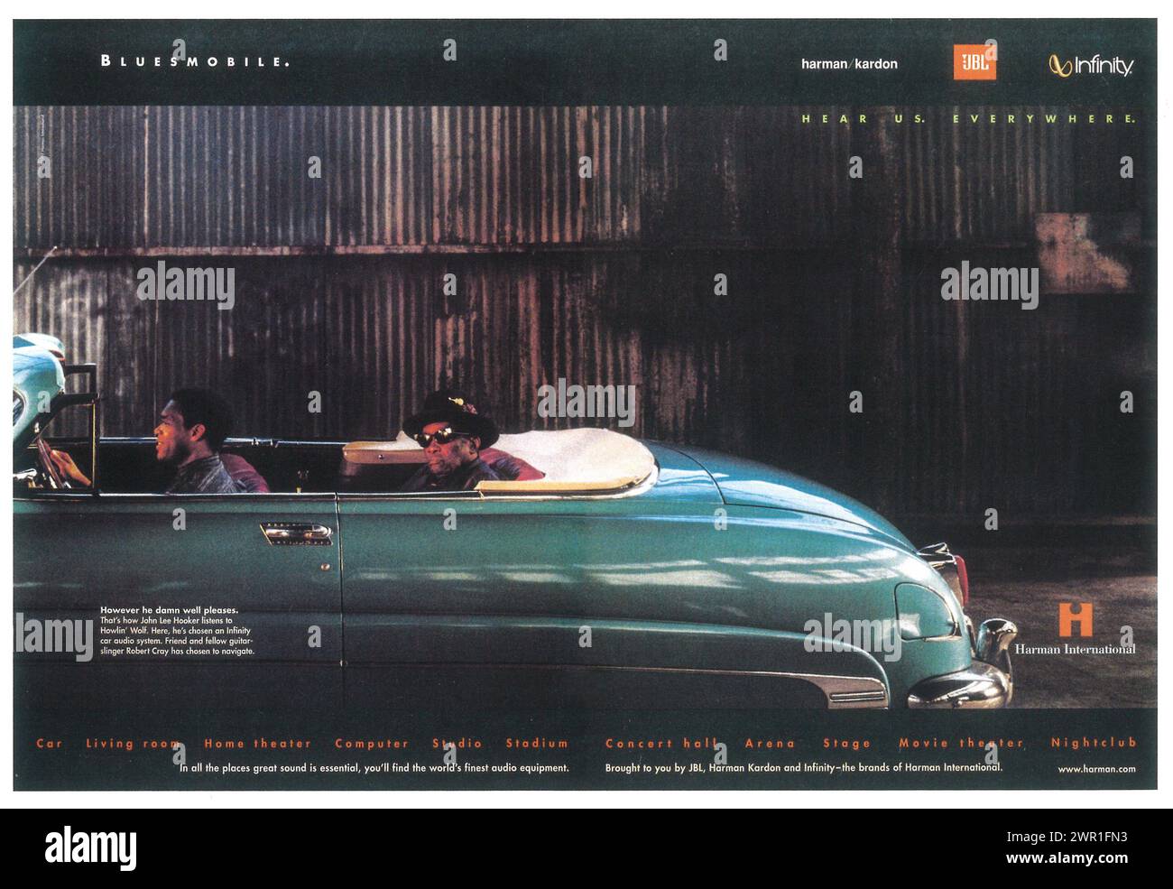 1997 Harman international print ad. Blues Singer John Lee Hooker in ...