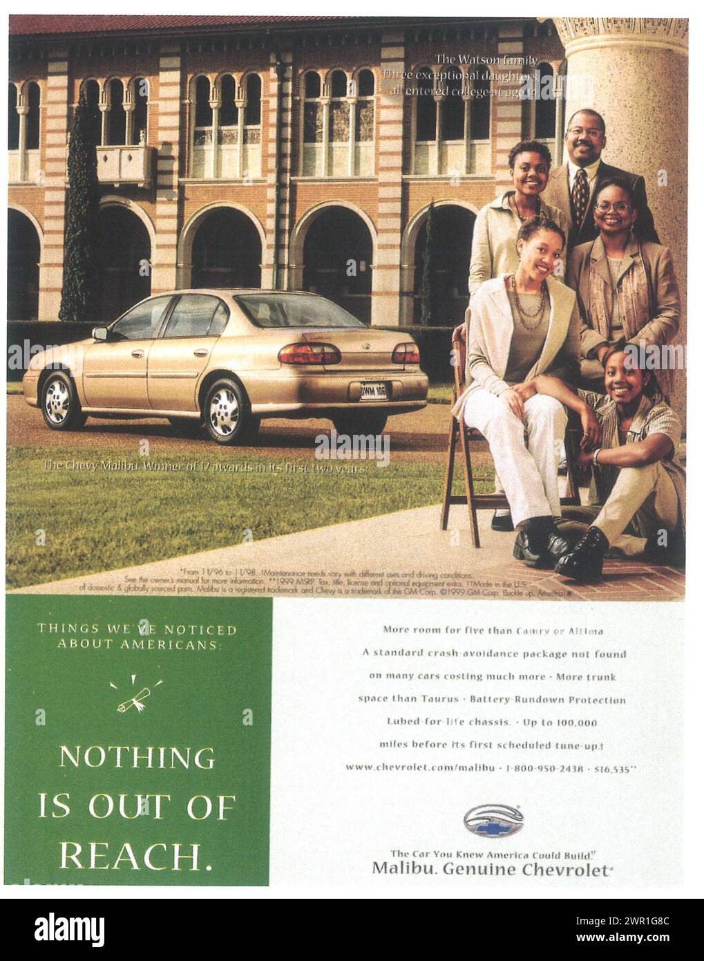 1999 Chevrolet Malibu print ad Stock Photo - Alamy