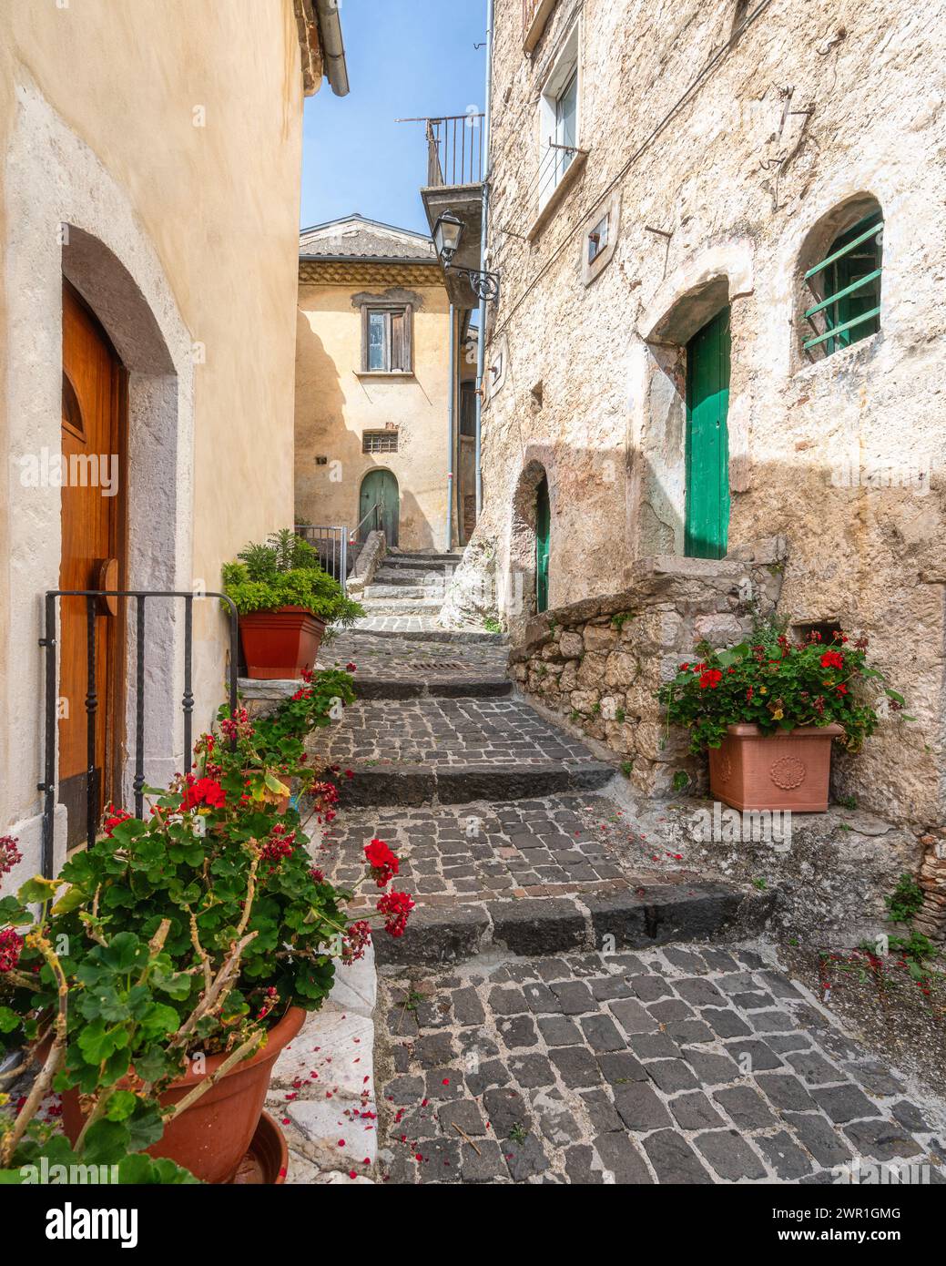 The historic center from the beautiful village of Pesche, in the ...