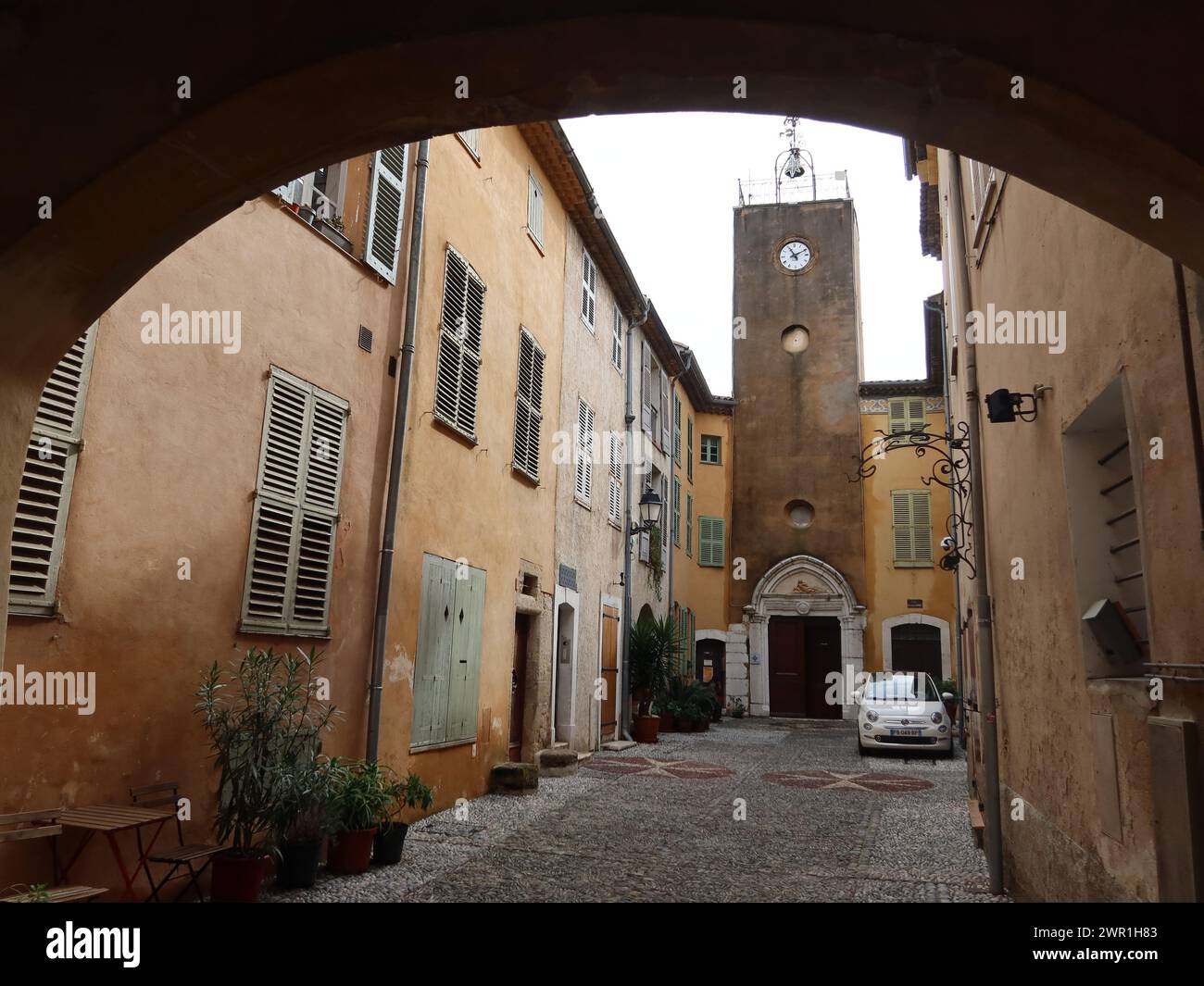 View through an archway of the historic St Marie-Madeleine Church ...