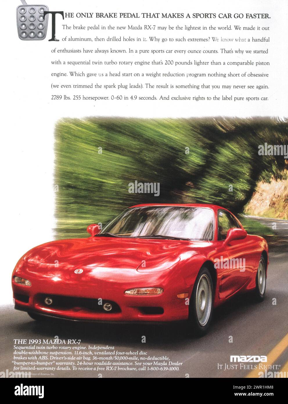 1993 Mazda RX7 Print Ad Stock Photo - Alamy