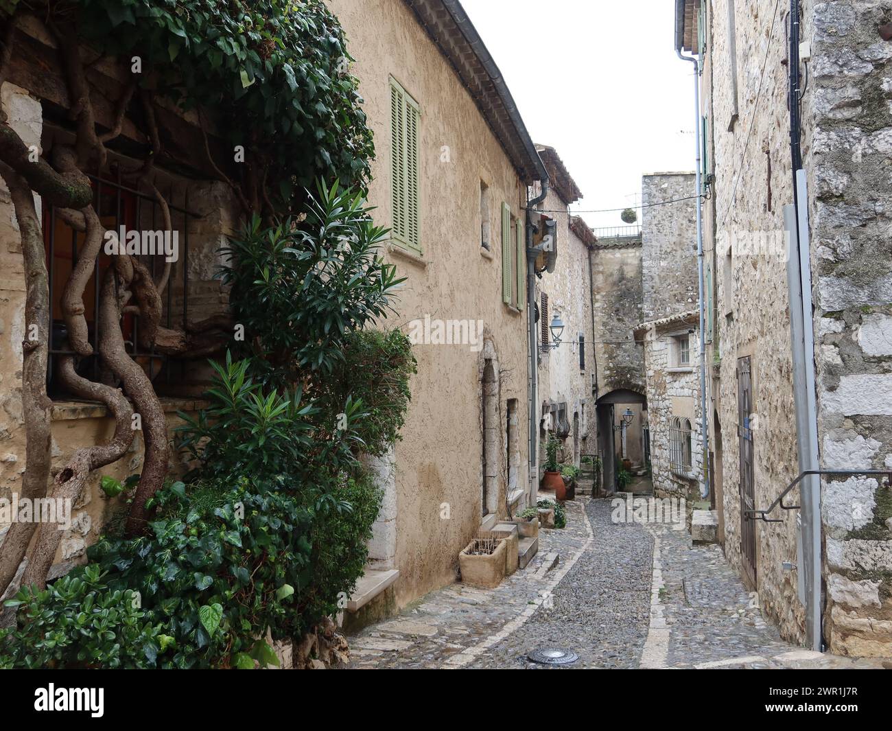 Typical architecture of the medieval hilltop villages of the French ...