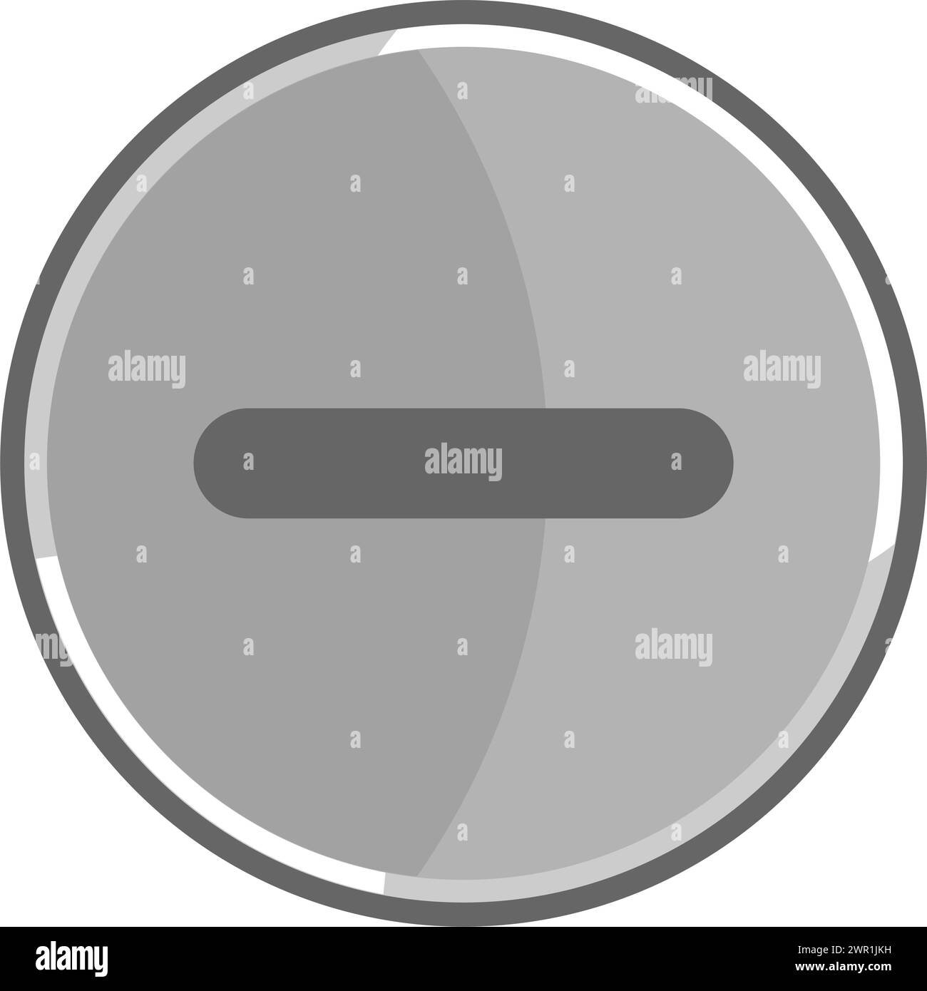 Metallic minus icon. Gray subtraction icon Stock Vector Image & Art - Alamy