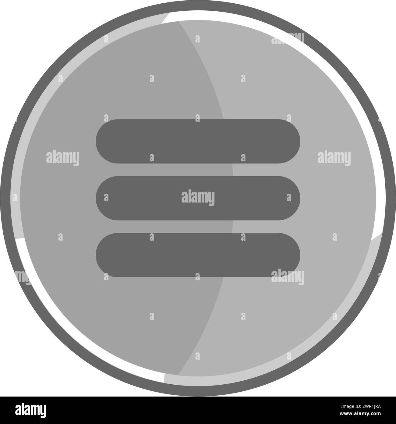 Metallic options icon. Gray expand options icon Stock Vector Image ...