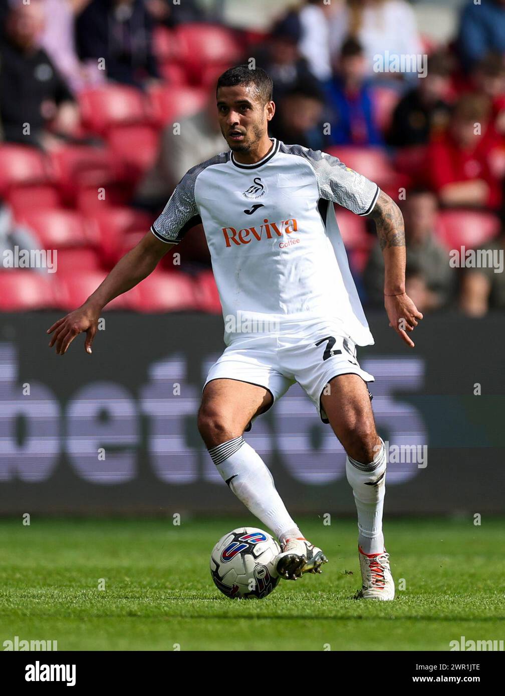 Swansea City's Kyle Naughton in action during the Sky Bet Championship ...