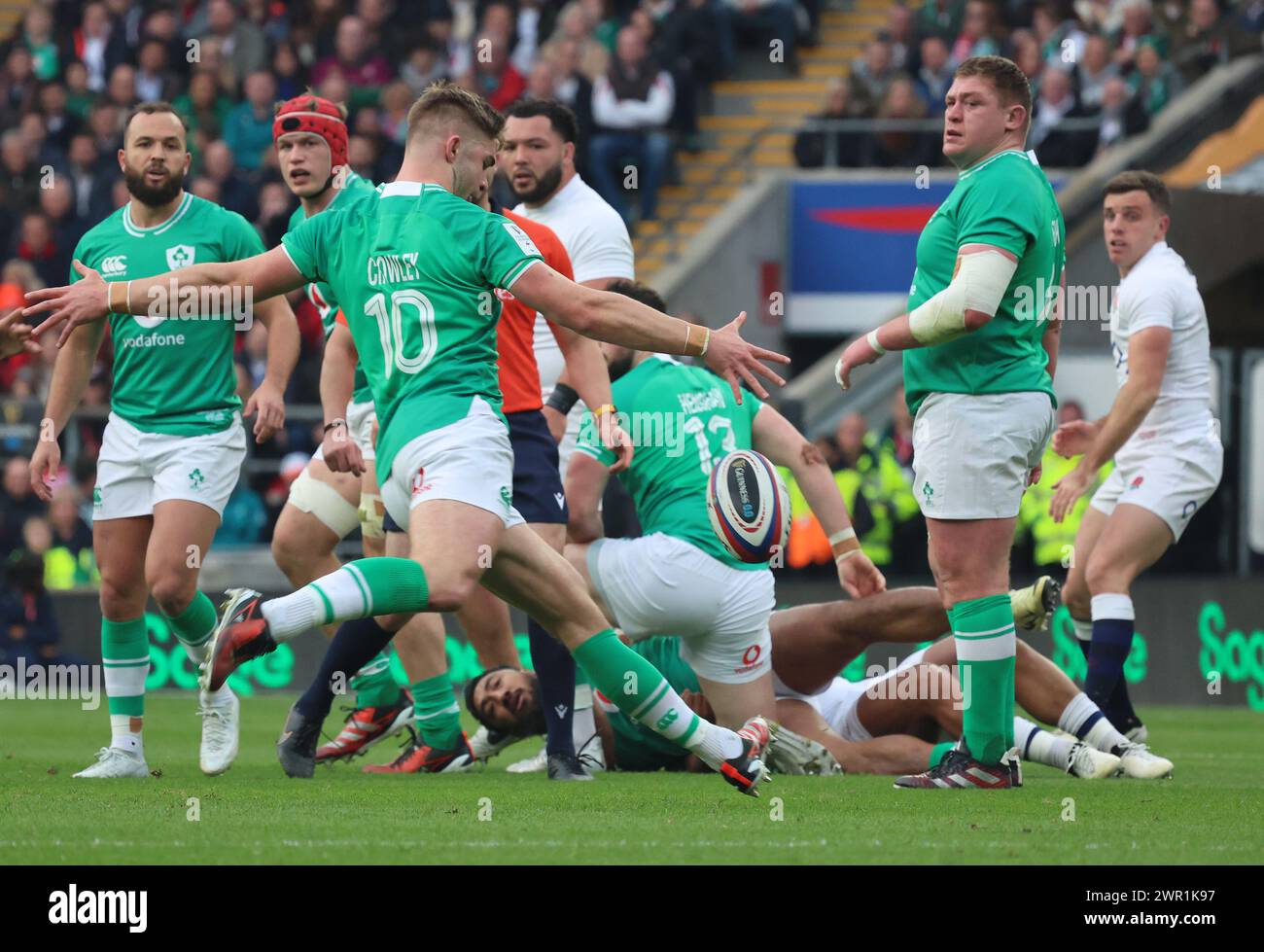 Jack Crowley (Cork Constitution/Munster)of Ireland in actionduring ...