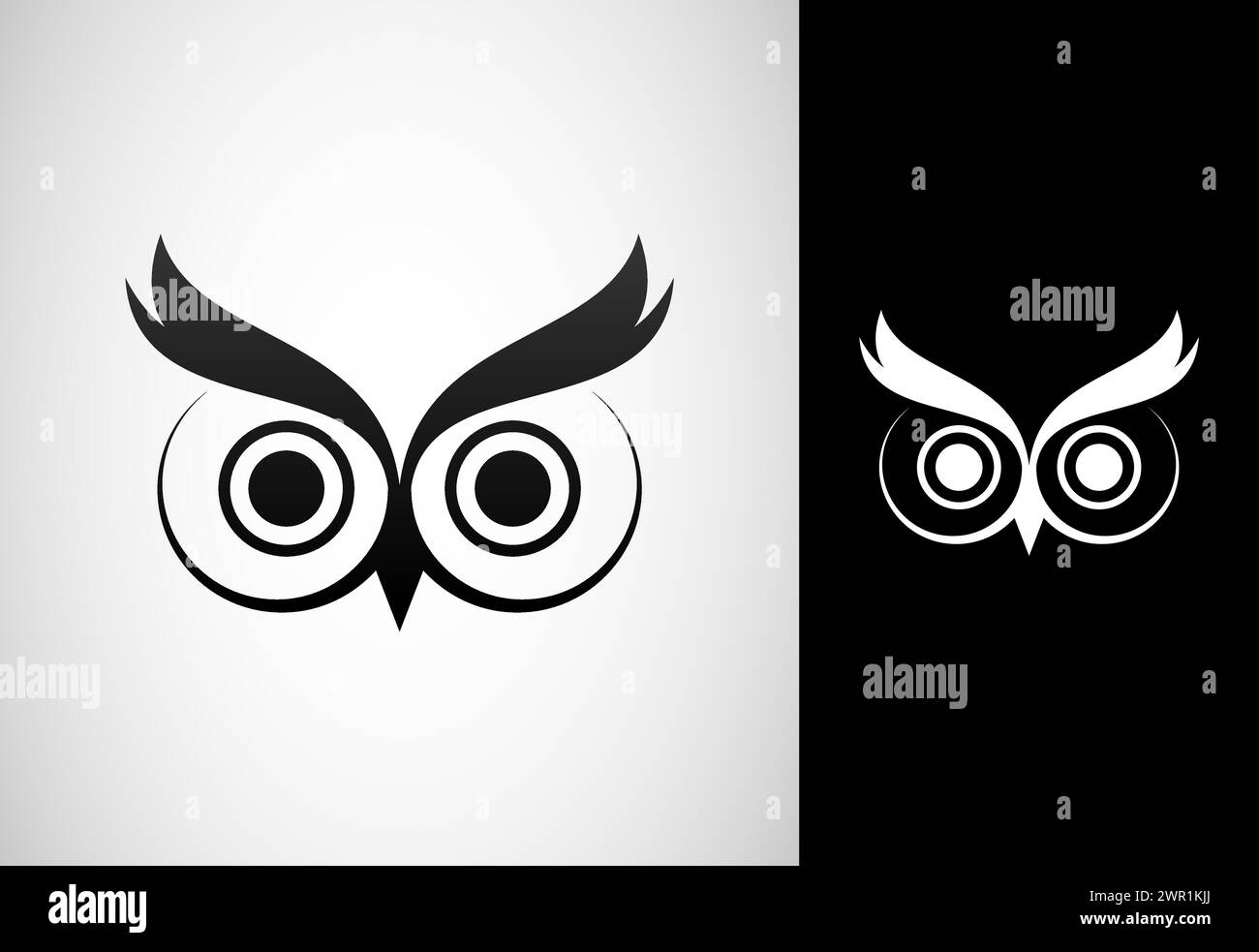 Owl logo design vector illustration. Owl eyes logo Stock Vector Image ...