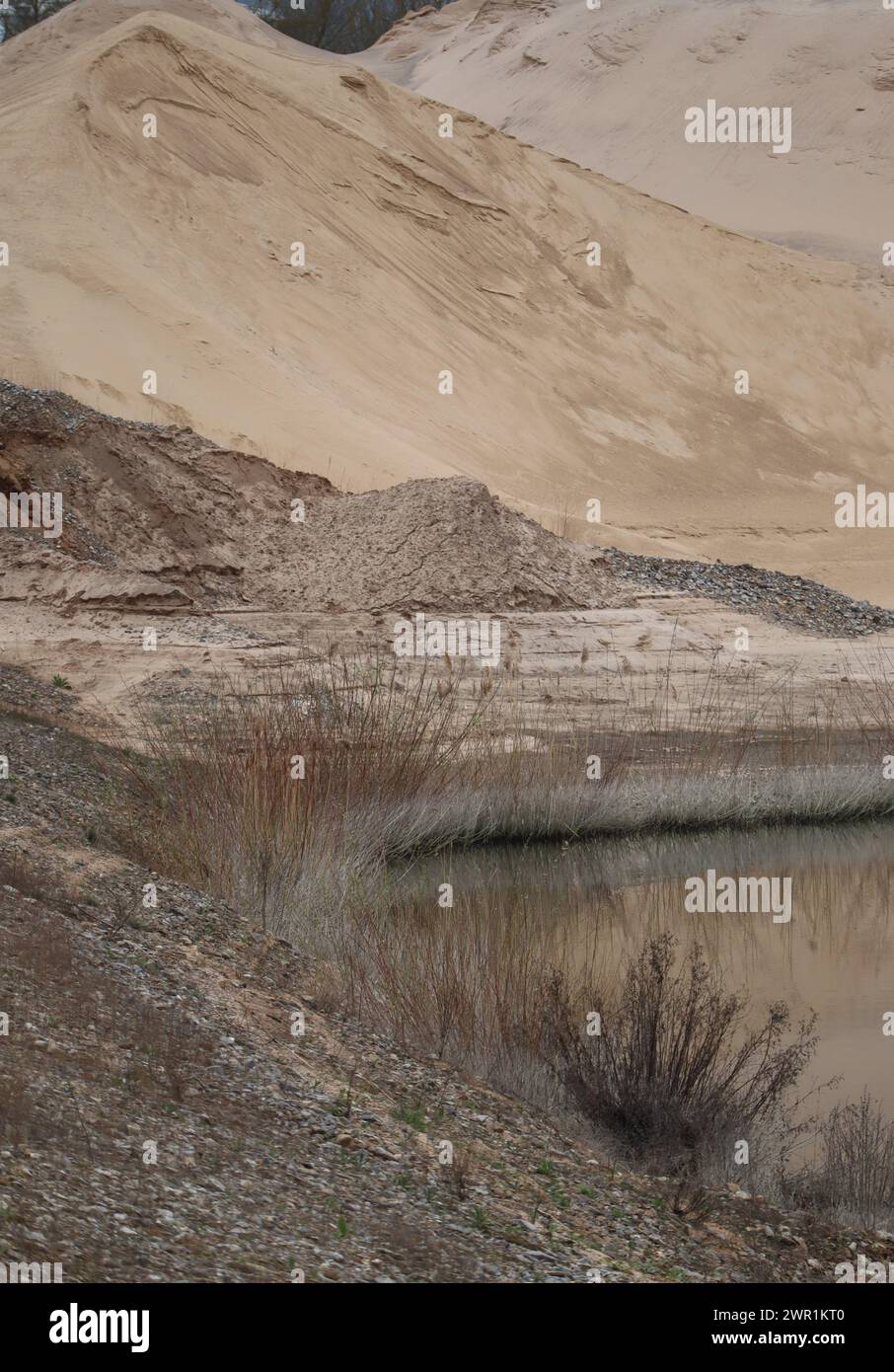 romantic Sand pit in Spring Stock Photo - Alamy