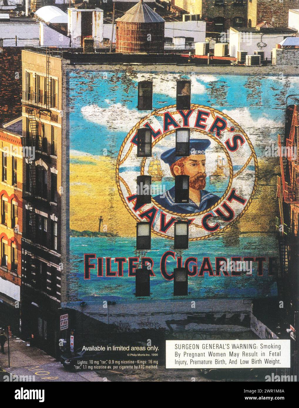 1996 Player's Navy Cut Cigarettes Ad - Mural Stock Photo - Alamy