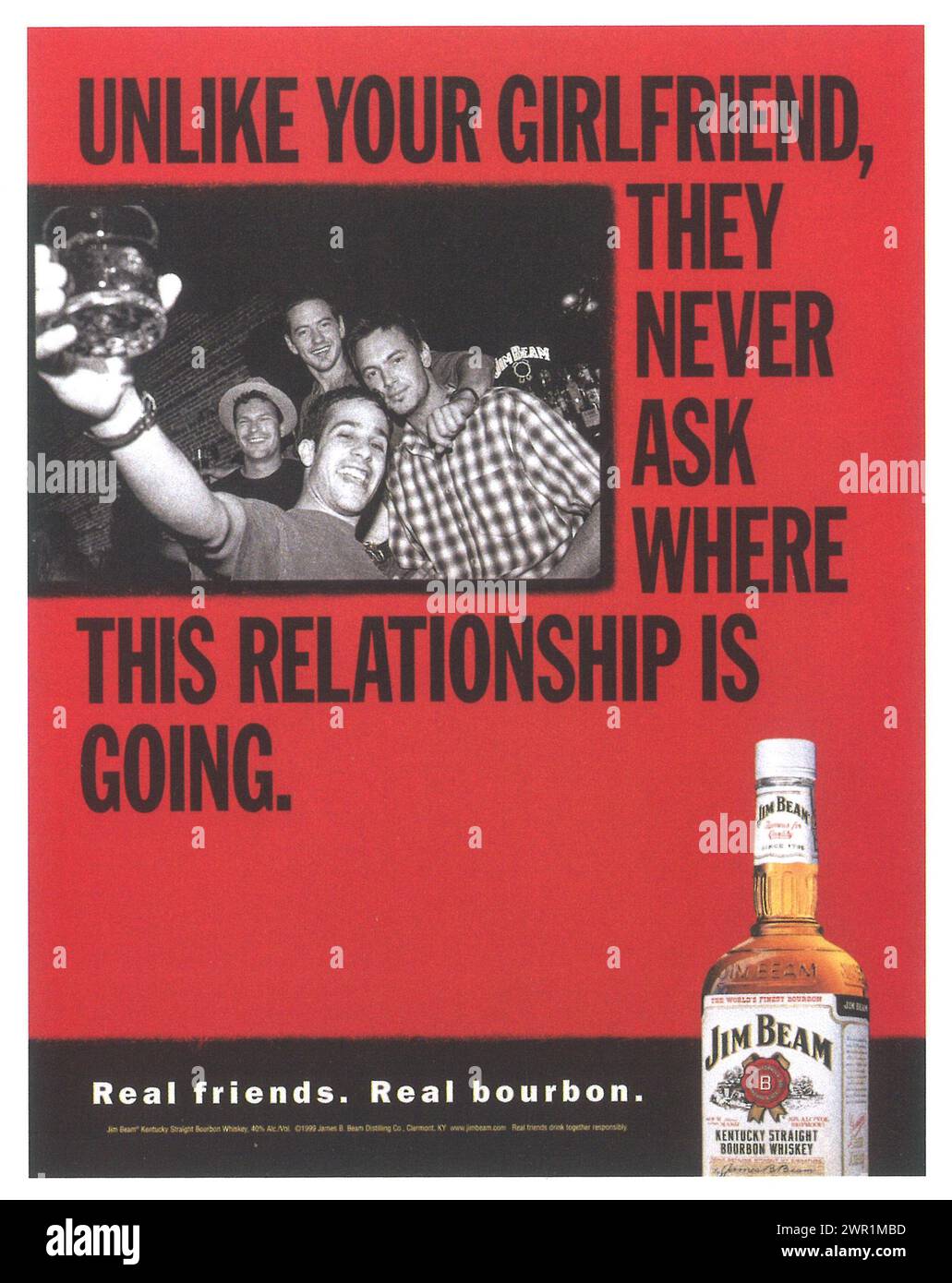 1999 Jim Beam Print Ad - "It's on me Stock Photo - Alamy