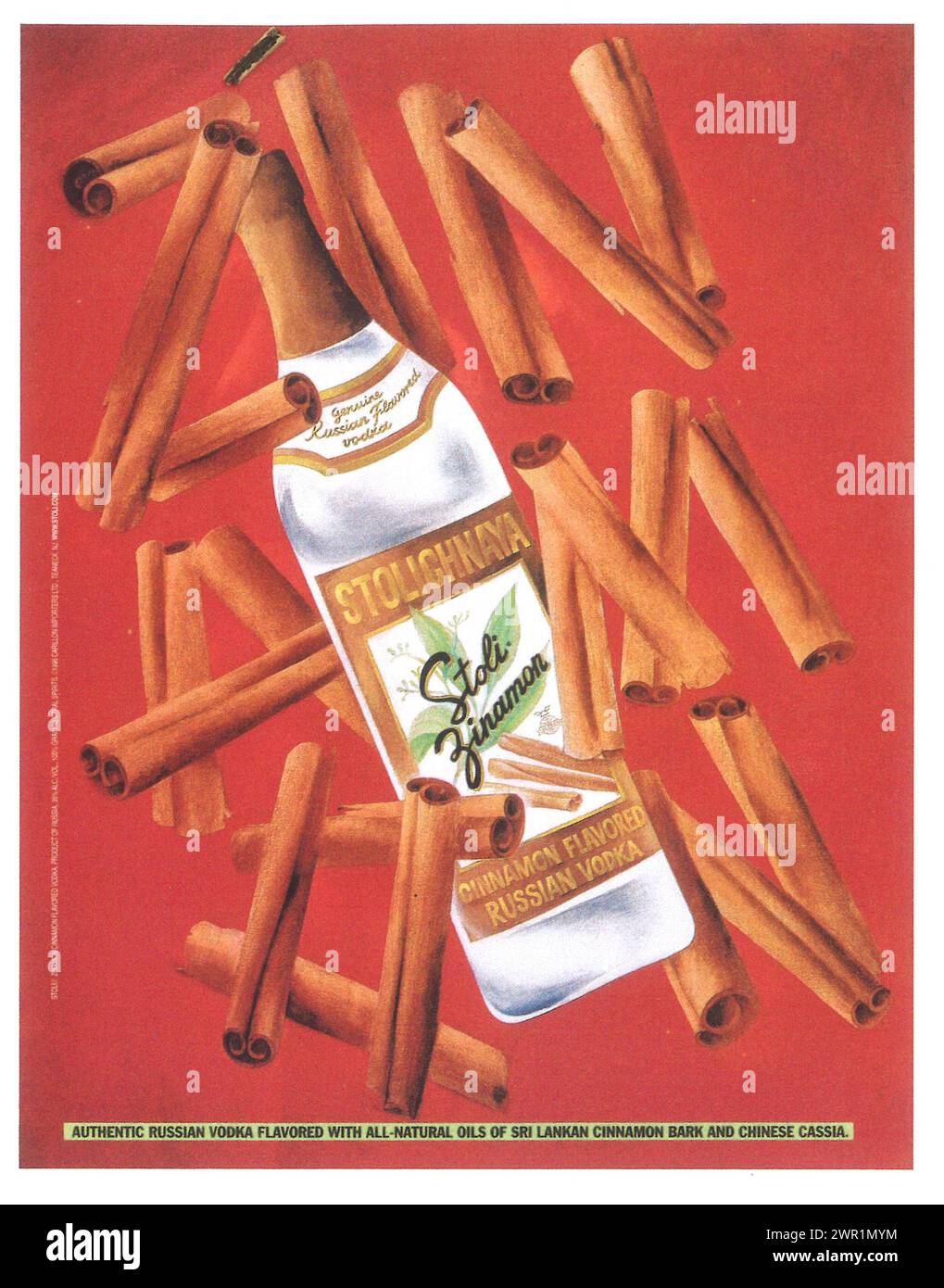1997 Stolichnaya Stoli Zinamon Cinnamon vodka print ad. Artwork by ...
