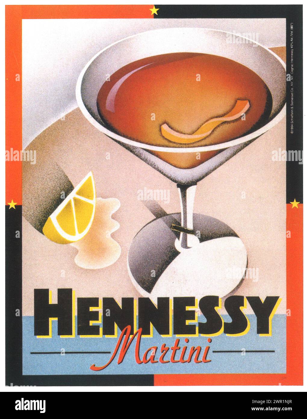 1996 Hennessy Martini print ad with the artwork by R. Kenton Nelson ...