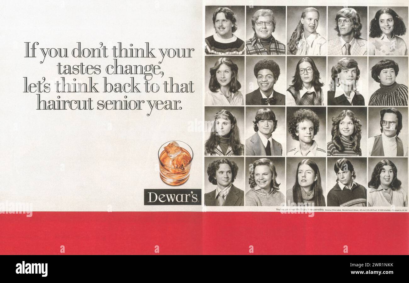 1996 Dewar's a brand of blended Scotch whisky Print Ad. "Tastes Change ...