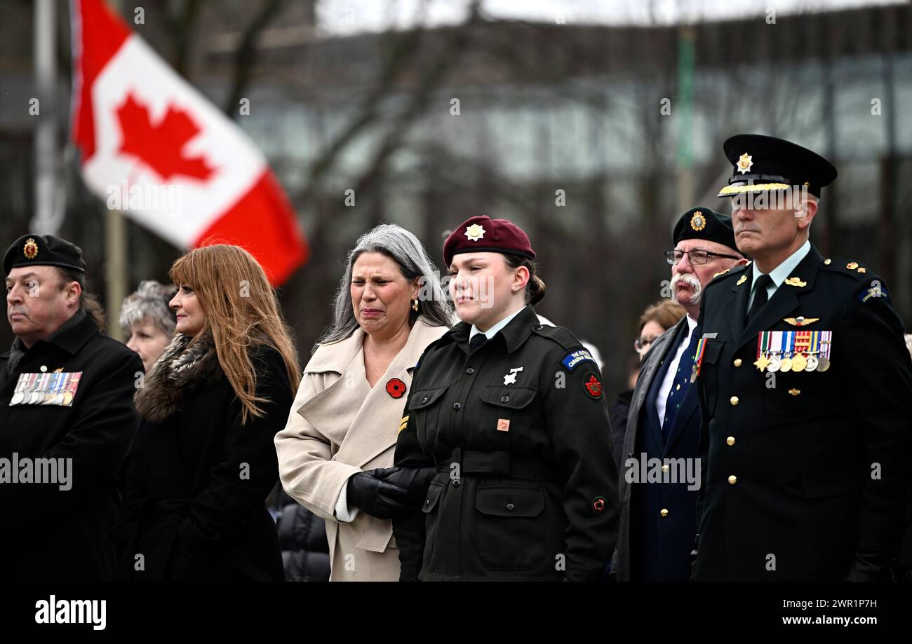 Ottawa, Canada. 10th Mar, 2024. Retired master corporal Marcie Ila Lane ...