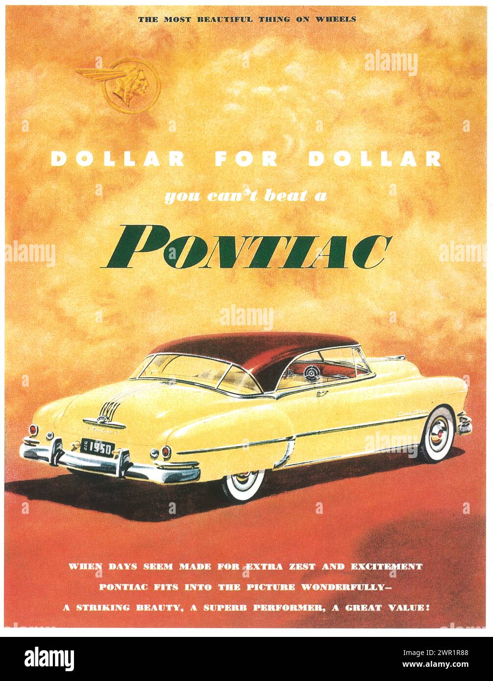 1950 Pontiac Super De Luxe Catalina Print Ad Stock Photo - Alamy