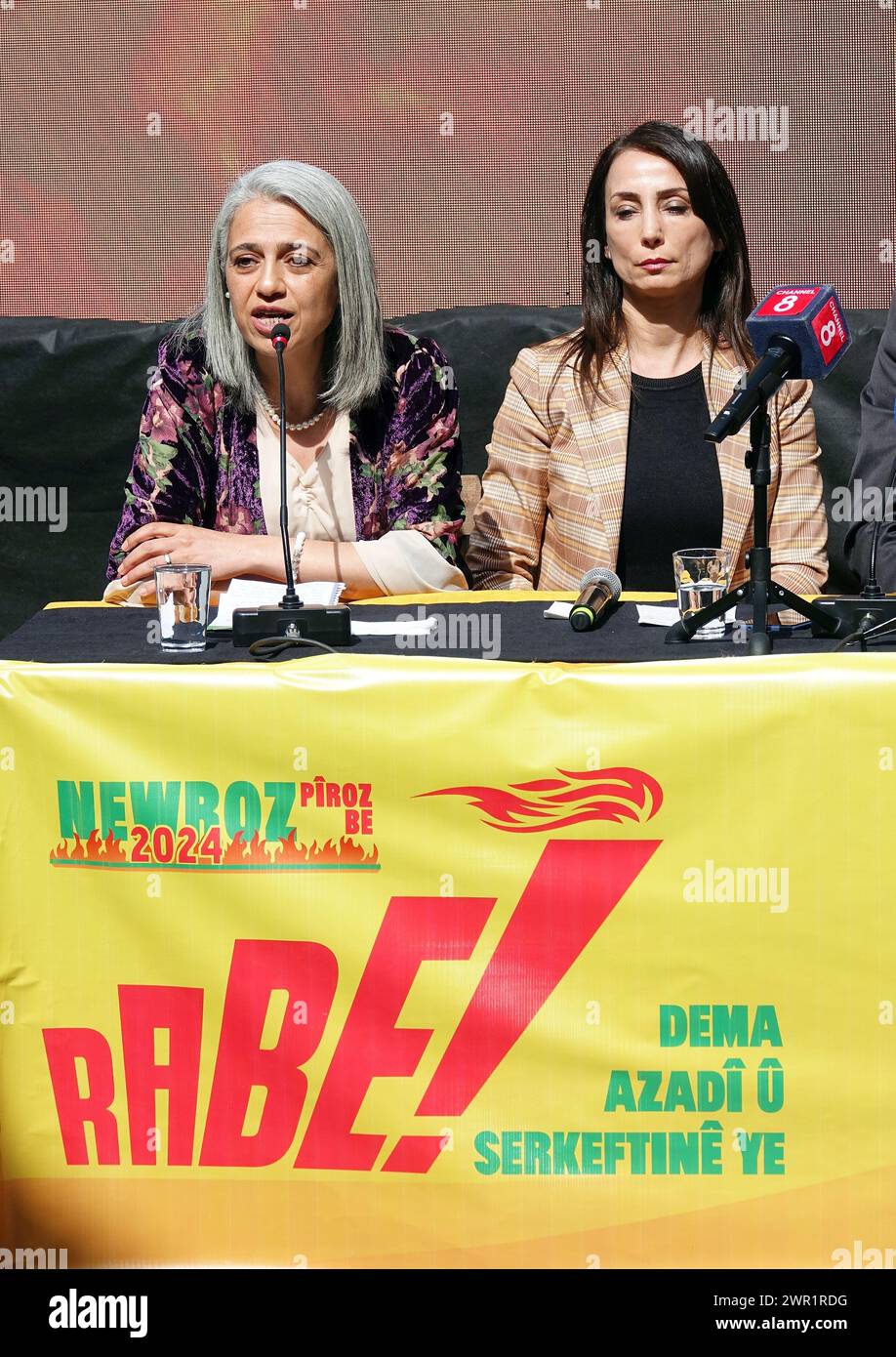 Democratic Regions Party (DBP) Co-Chairman Cigdem Kilicgun Ucar is seen ...